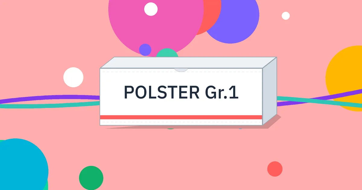 Symbolbild: Packung mit der Aufschrift POLSTER Gr.1 (PZN 07007784) – Verfügbarkeit und Bezug in Apotheken in Frankfurt am Main