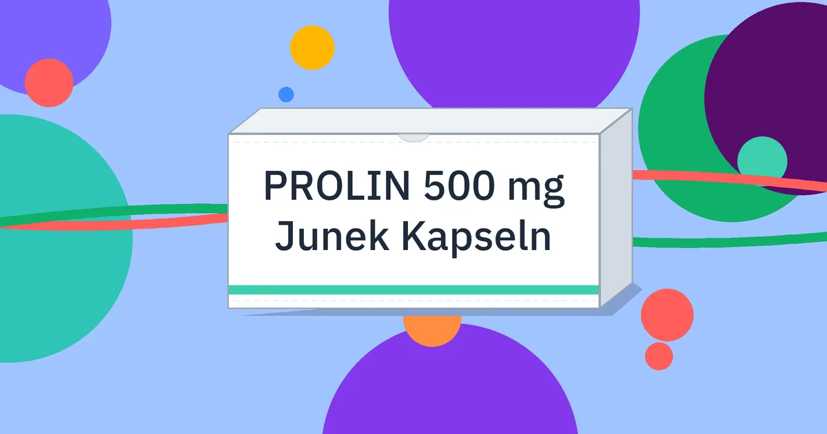 Symbolbild: Packung mit der Aufschrift PROLIN 500 mg Junek Kapseln (PZN 00135355) – Verfügbarkeit und Bezug in Apotheken in Frankfurt am Main