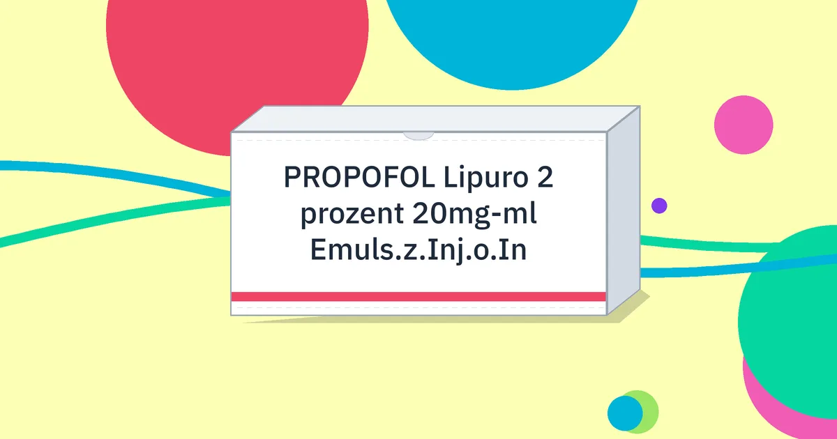 Symbolbild: Packung mit der Aufschrift PROPOFOL Lipuro 2 prozent 20mg-ml Emuls.z.Inj.o.In (PZN 05703953) – Verfügbarkeit und Bezug in Apotheken in Frankfurt am Main