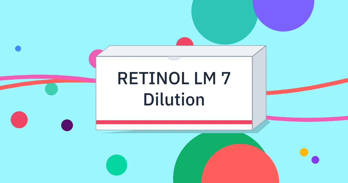 Symbolbild: Packung mit der Aufschrift RETINOL LM 7 Dilution (PZN 13047546) – Verfügbarkeit und Bezug in Apotheken in Frankfurt am Main