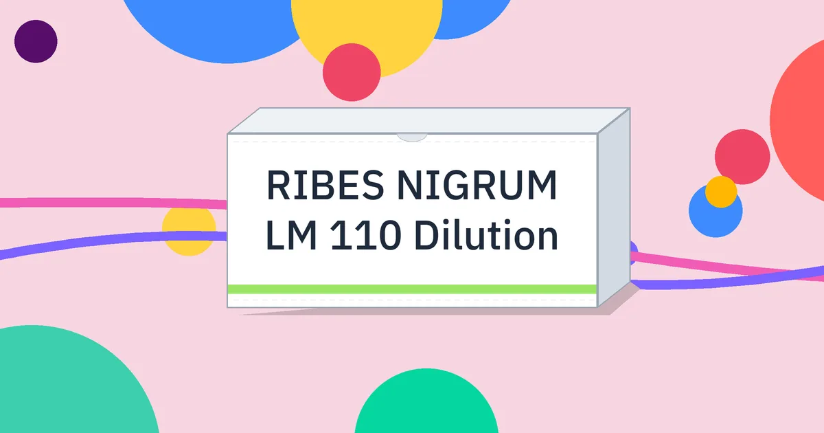 Symbolbild: Packung mit der Aufschrift RIBES NIGRUM LM 110 Dilution (PZN 13679387) – Verfügbarkeit und Bezug in Apotheken in Frankfurt am Main