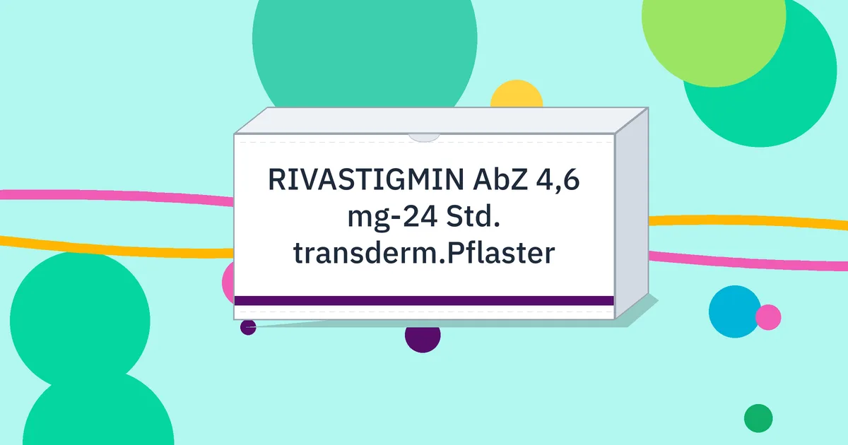 Symbolbild: Packung mit der Aufschrift RIVASTIGMIN AbZ 4,6 mg-24 Std. transderm.Pflaster (PZN 04708718) – Verfügbarkeit und Bezug in Apotheken in Frankfurt am Main