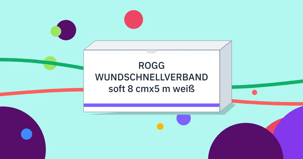 Symbolbild: Packung mit der Aufschrift ROGG WUNDSCHNELLVERBAND soft 8 cmx5 m weiß (PZN 08408864) – Verfügbarkeit und Bezug in Apotheken in Frankfurt am Main