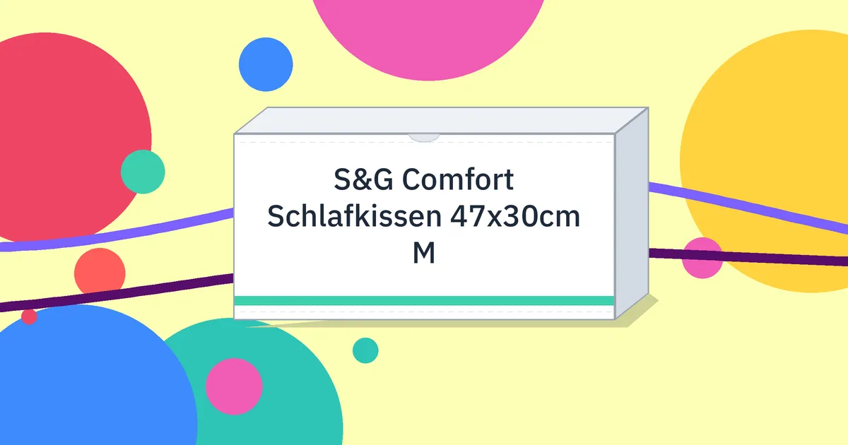 Symbolbild: Packung mit der Aufschrift S&G Comfort Schlafkissen 47x30cm M (PZN 03756537) – Verfügbarkeit und Bezug in Apotheken in Frankfurt am Main