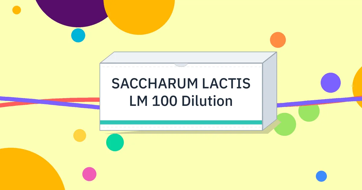 Symbolbild: Packung mit der Aufschrift SACCHARUM LACTIS LM 100 Dilution (PZN 13176999) – Verfügbarkeit und Bezug in Apotheken in Frankfurt am Main