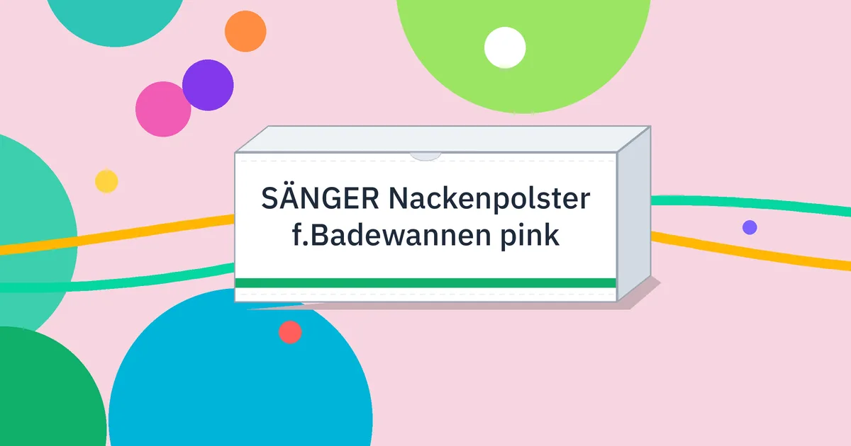 Symbolbild: Packung mit der Aufschrift SÄNGER Nackenpolster f.Badewannen pink (PZN 02190223) – Verfügbarkeit und Bezug in Apotheken in Frankfurt am Main
