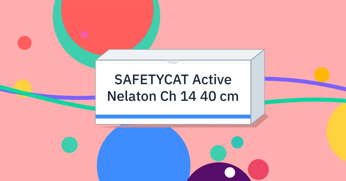 Symbolbild: Packung mit der Aufschrift SAFETYCAT Active Nelaton Ch 14 40 cm (PZN 02695897) – Verfügbarkeit und Bezug in Apotheken in Frankfurt am Main