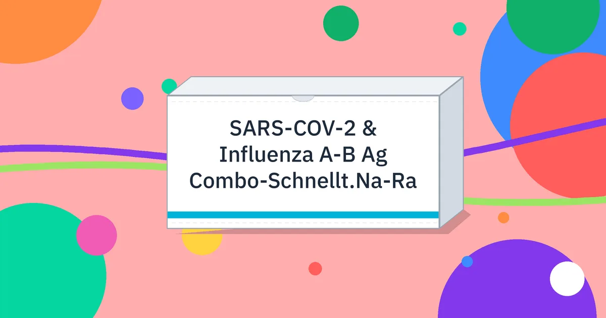 Symbolbild: Packung mit der Aufschrift SARS-COV-2 & Influenza A-B Ag Combo-Schnellt.Na-Ra (PZN 18451393) – Verfügbarkeit und Bezug in Apotheken in Frankfurt am Main