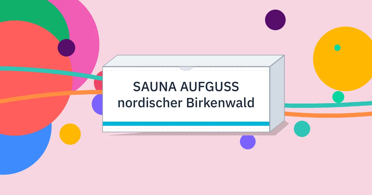 Symbolbild: Packung mit der Aufschrift SAUNA AUFGUSS nordischer Birkenwald (PZN 20164399) – Verfügbarkeit und Bezug in Apotheken in Frankfurt am Main