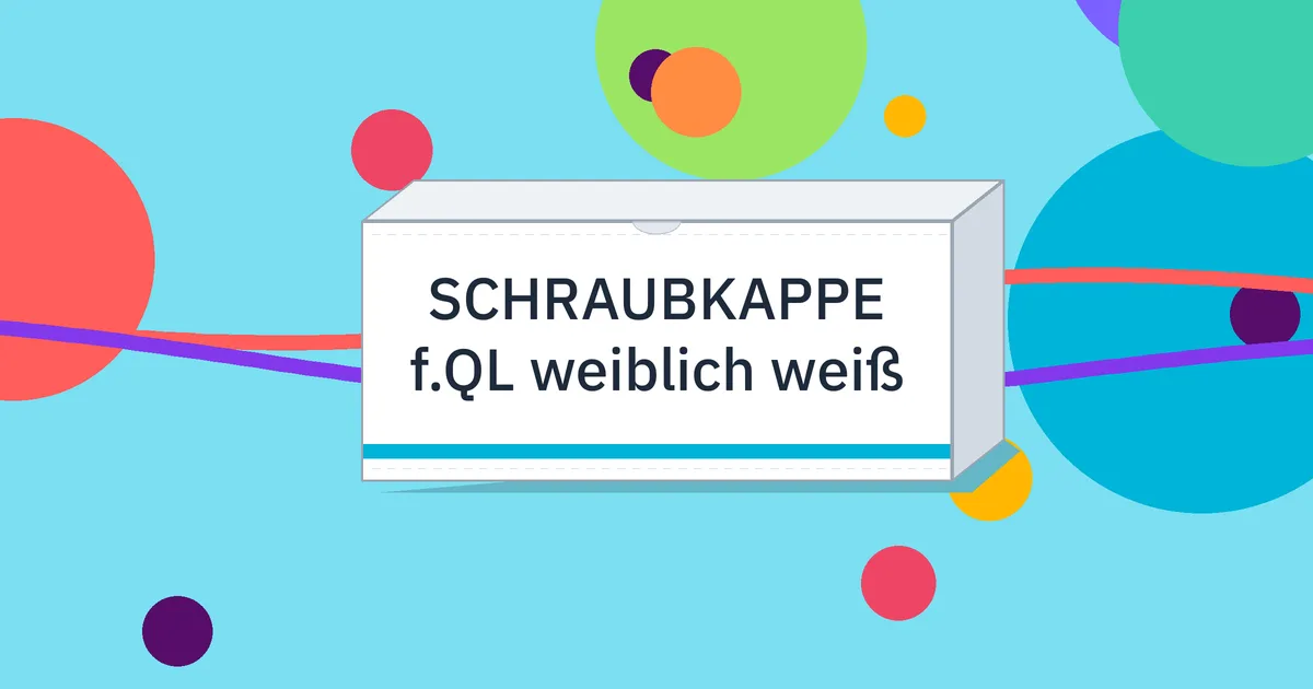 Symbolbild: Packung mit der Aufschrift SCHRAUBKAPPE f.QL weiblich weiß (PZN 17485007) – Verfügbarkeit und Bezug in Apotheken in Frankfurt am Main