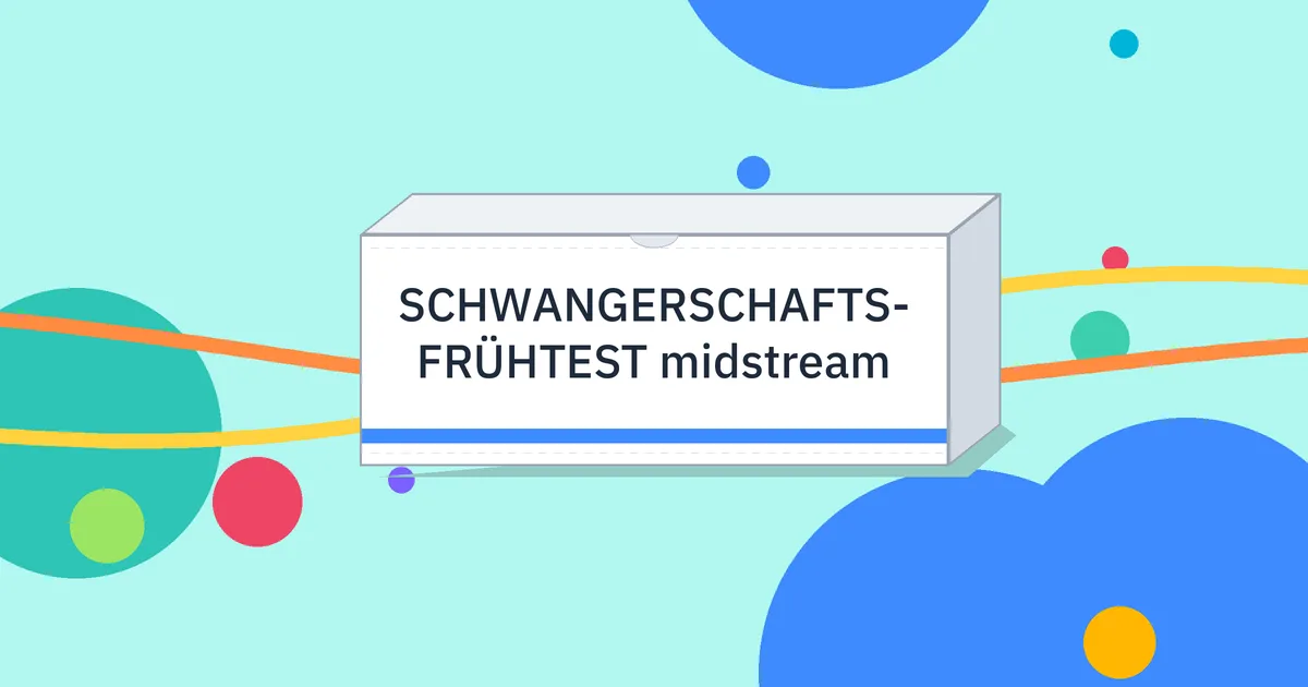Symbolbild: Packung mit der Aufschrift SCHWANGERSCHAFTS-FRÜHTEST midstream (PZN 10407576) – Verfügbarkeit und Bezug in Apotheken in Frankfurt am Main