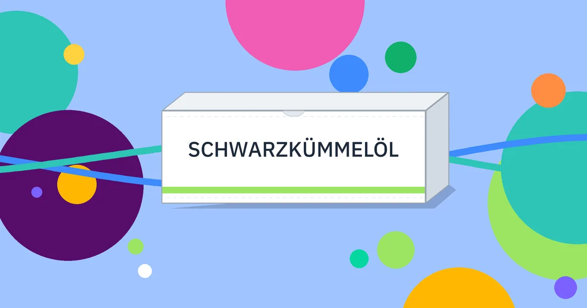 Symbolbild: Packung mit der Aufschrift SCHWARZKÜMMELÖL (PZN 16226195) – Verfügbarkeit und Bezug in Apotheken in Frankfurt am Main