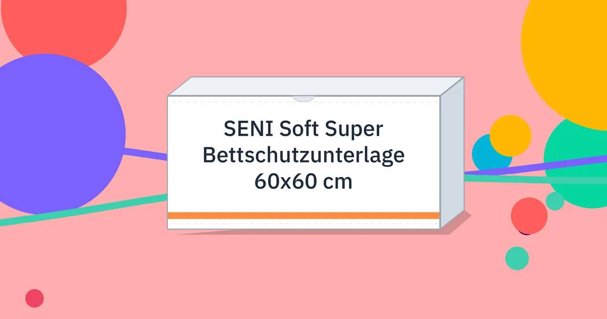 Symbolbild: Packung mit der Aufschrift SENI Soft Super Bettschutzunterlage 60x60 cm (PZN 13598559) – Verfügbarkeit und Bezug in Apotheken in Frankfurt am Main