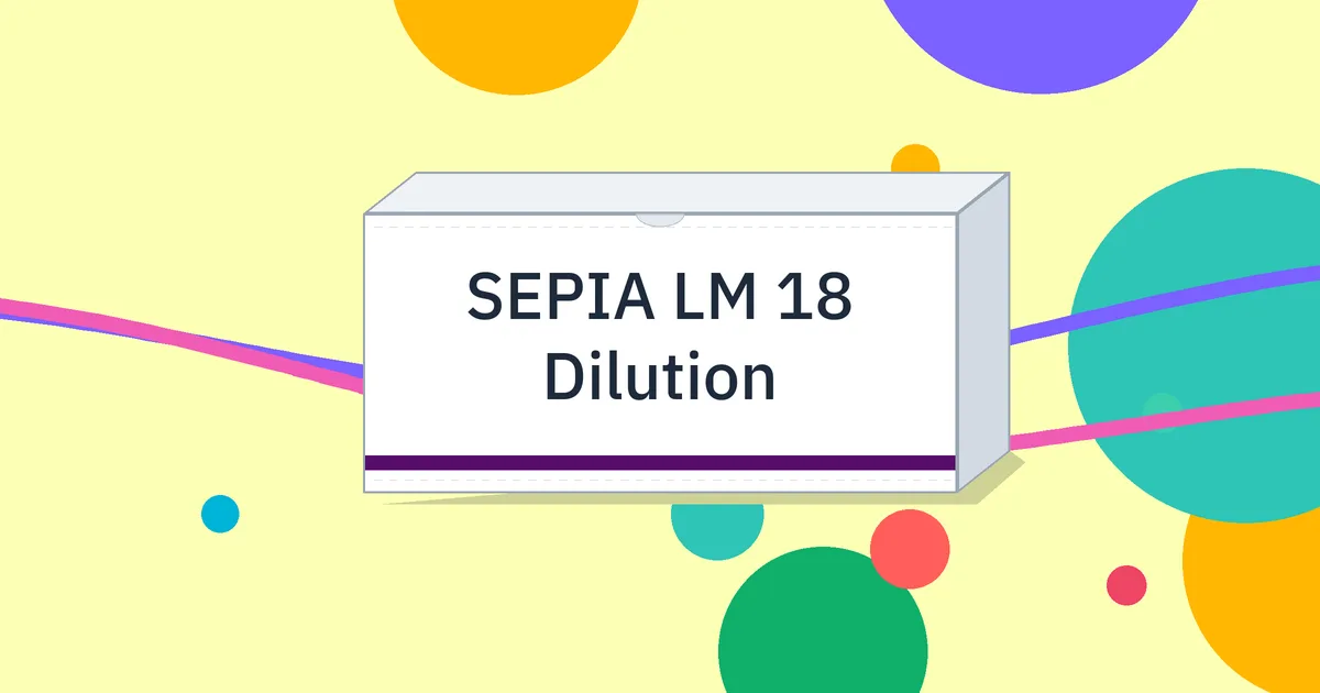 Symbolbild: Packung mit der Aufschrift SEPIA LM 18 Dilution (PZN 02603760) – Verfügbarkeit und Bezug in Apotheken in Frankfurt am Main