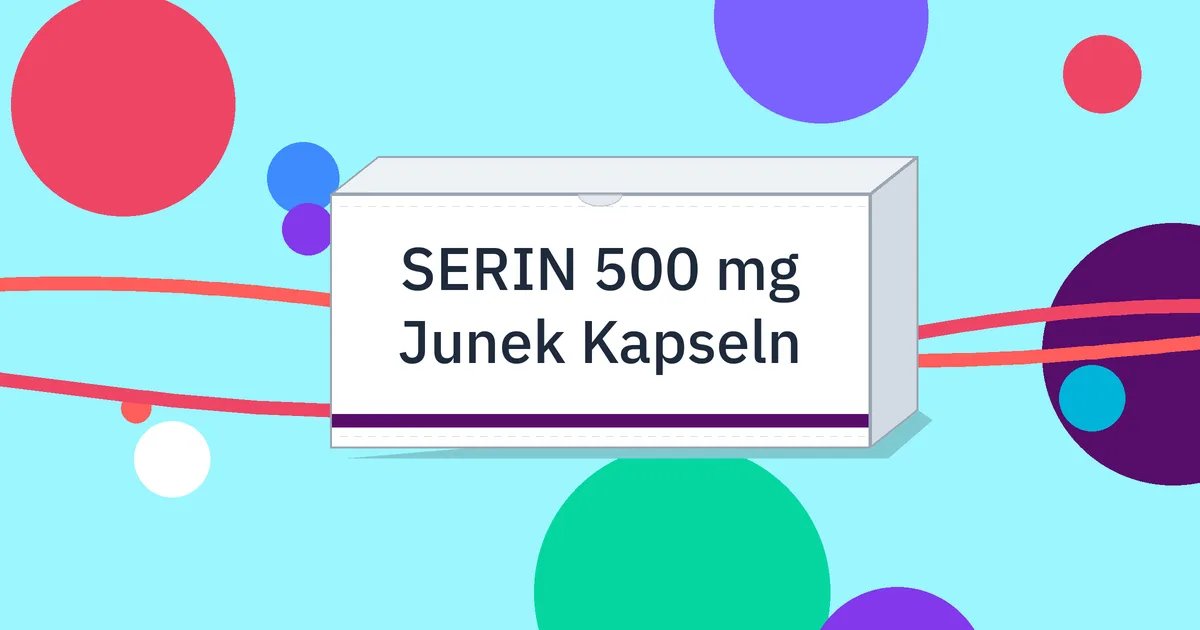 Symbolbild: Packung mit der Aufschrift SERIN 500 mg Junek Kapseln (PZN 00131877) – Verfügbarkeit und Bezug in Apotheken in Frankfurt am Main