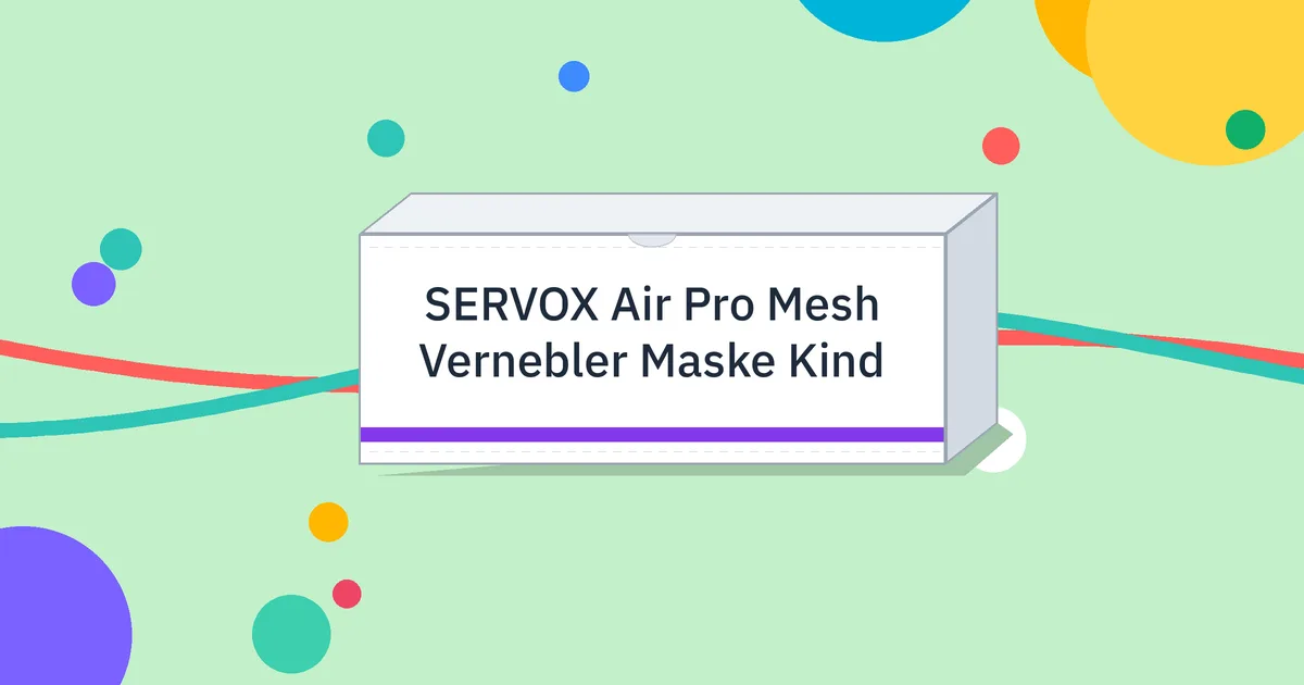 Symbolbild: Packung mit der Aufschrift SERVOX Air Pro Mesh Vernebler Maske Kind (PZN 16001438) – Verfügbarkeit und Bezug in Apotheken in Frankfurt am Main