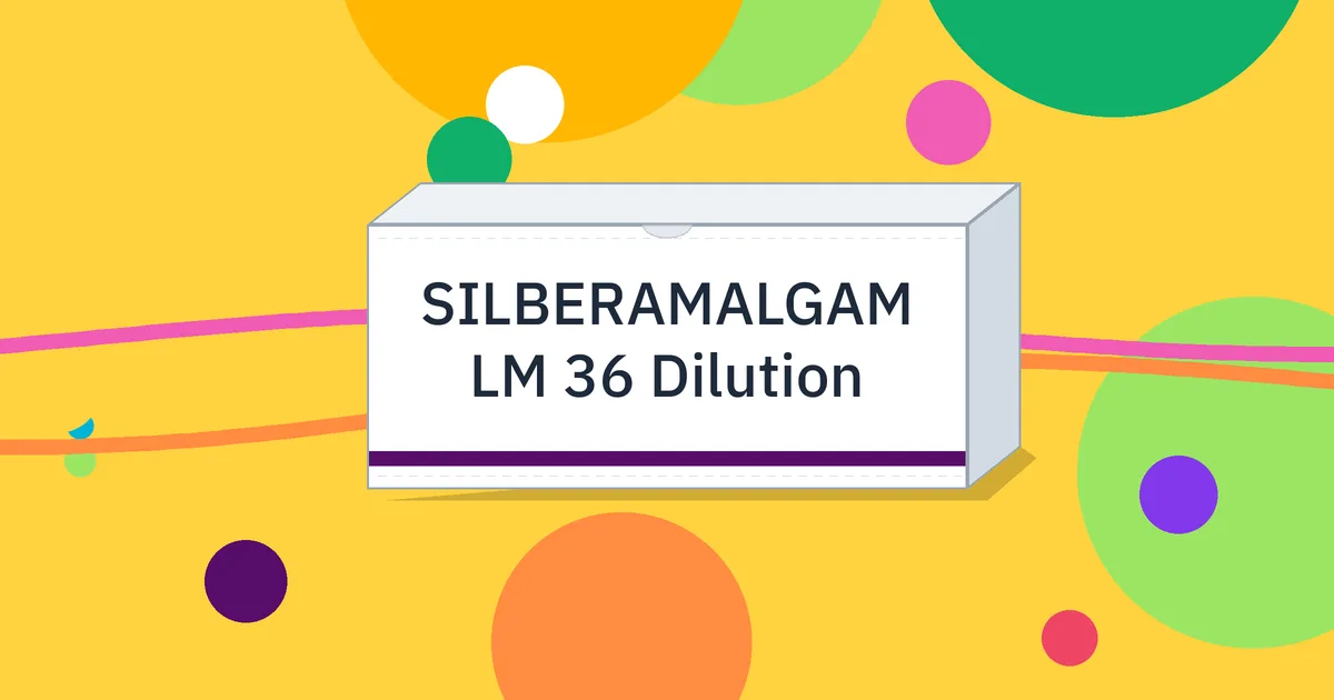 Symbolbild: Packung mit der Aufschrift SILBERAMALGAM LM 36 Dilution (PZN 13189499) – Verfügbarkeit und Bezug in Apotheken in Frankfurt am Main