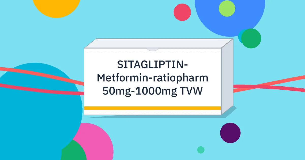 Symbolbild: Packung mit der Aufschrift SITAGLIPTIN-Metformin-ratiopharm 50mg-1000mg TVW (PZN 17574254) – Verfügbarkeit und Bezug in Apotheken in Frankfurt am Main