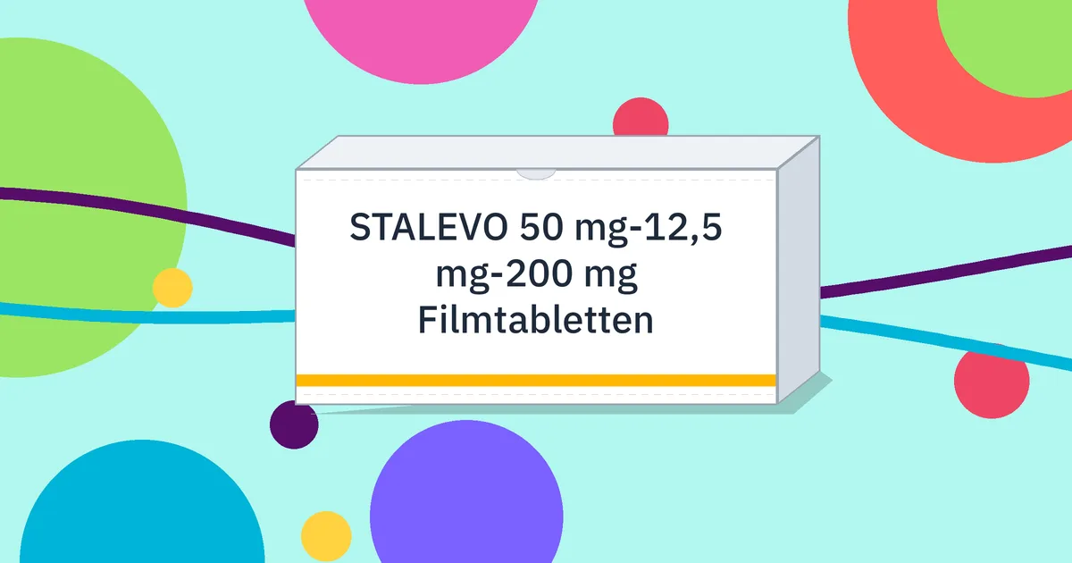 Symbolbild: Packung mit der Aufschrift STALEVO 50 mg-12,5 mg-200 mg Filmtabletten (PZN 17877463) – Verfügbarkeit und Bezug in Apotheken in Frankfurt am Main