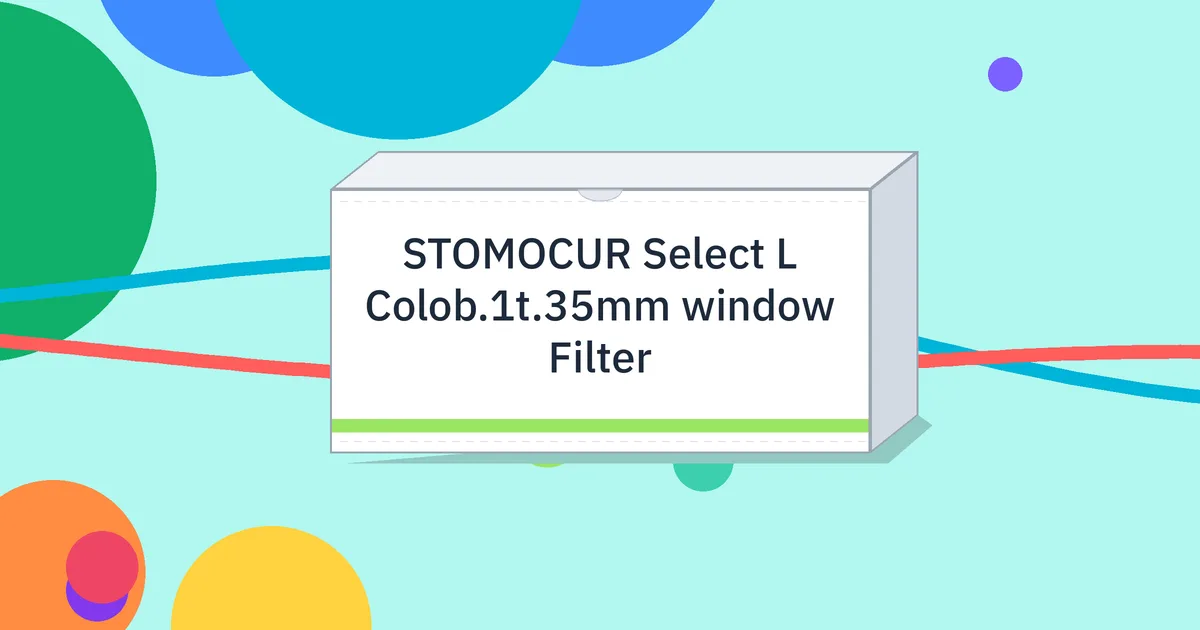 Symbolbild: Packung mit der Aufschrift STOMOCUR Select L Colob.1t.35mm window Filter (PZN 18239196) – Verfügbarkeit und Bezug in Apotheken in Frankfurt am Main