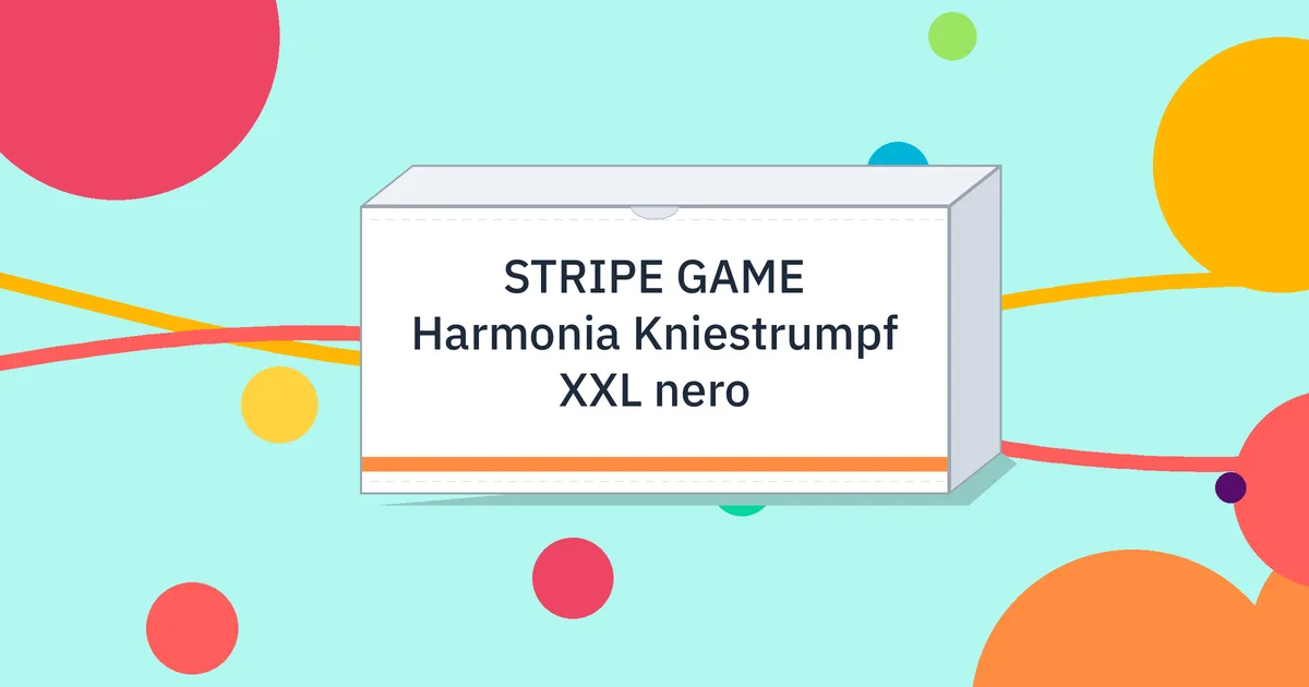 Symbolbild: Packung mit der Aufschrift STRIPE GAME Harmonia Kniestrumpf XXL nero (PZN 20719822) – Verfügbarkeit und Bezug in Apotheken in Frankfurt am Main