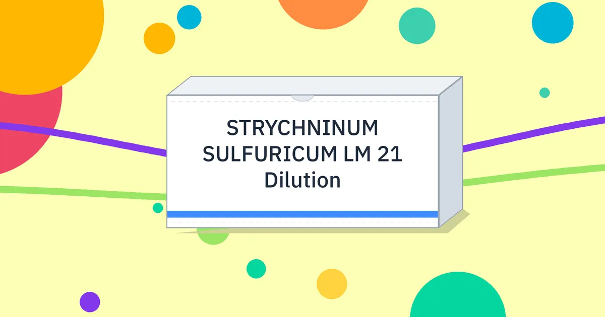 Symbolbild: Packung mit der Aufschrift STRYCHNINUM SULFURICUM LM 21 Dilution (PZN 13208245) – Verfügbarkeit und Bezug in Apotheken in Frankfurt am Main