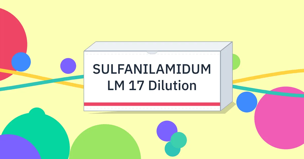 Symbolbild: Packung mit der Aufschrift SULFANILAMIDUM LM 17 Dilution (PZN 13209115) – Verfügbarkeit und Bezug in Apotheken in Frankfurt am Main