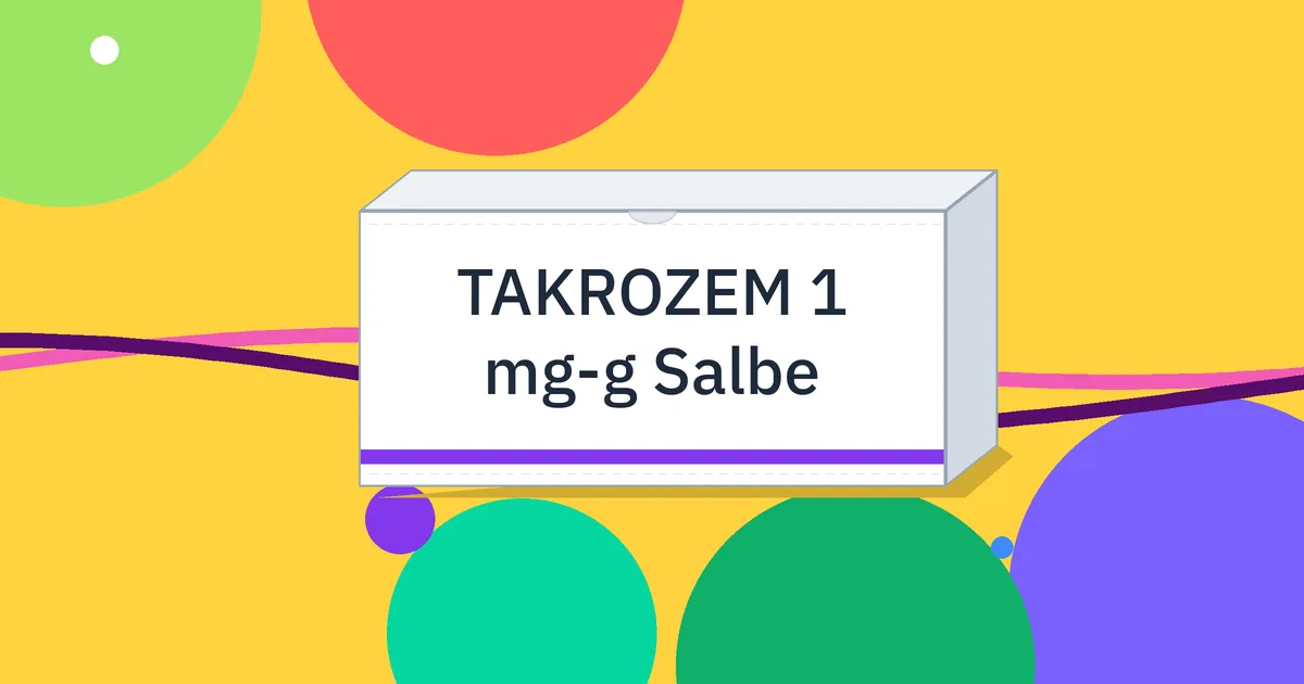 Symbolbild: Packung mit der Aufschrift TAKROZEM 1 mg-g Salbe (PZN 17942031) – Verfügbarkeit und Bezug in Apotheken in Frankfurt am Main