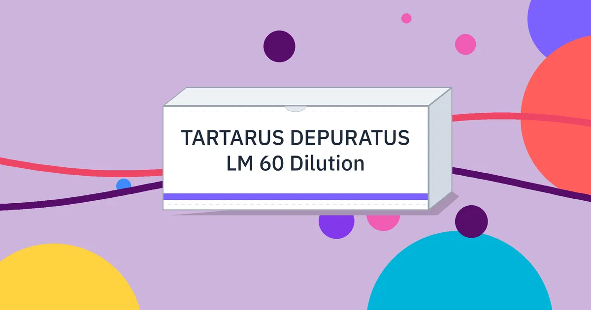 Symbolbild: Packung mit der Aufschrift TARTARUS DEPURATUS LM 60 Dilution (PZN 13688624) – Verfügbarkeit und Bezug in Apotheken in Frankfurt am Main