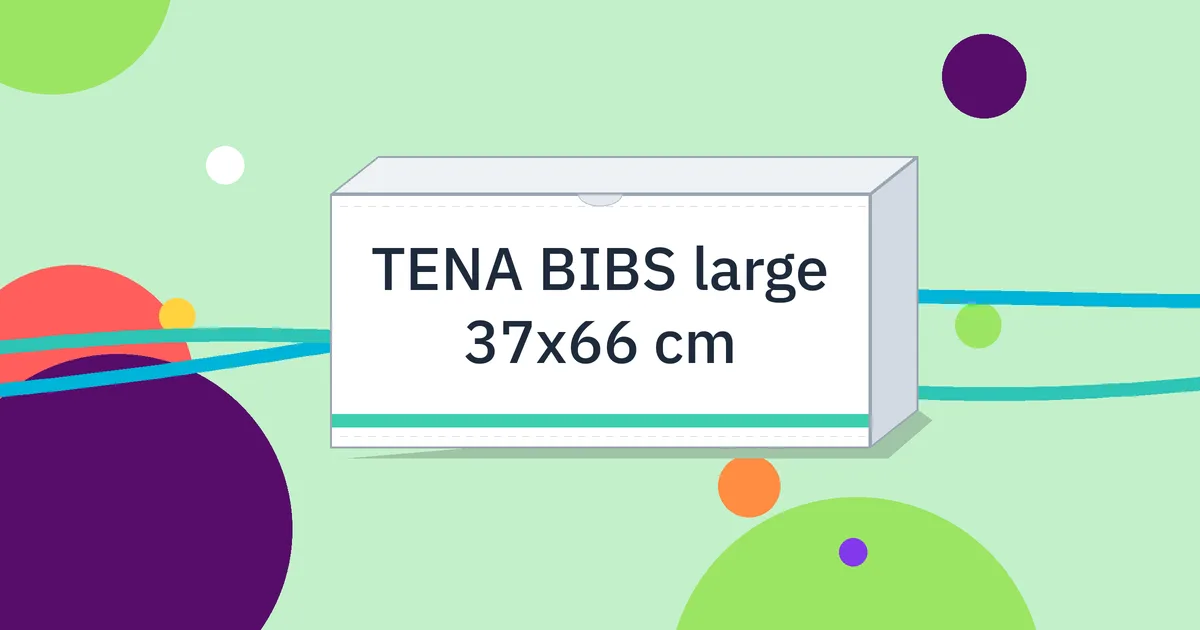 Symbolbild: Packung mit der Aufschrift TENA BIBS large 37x66 cm (PZN 17614479) – Verfügbarkeit und Bezug in Apotheken in Frankfurt am Main