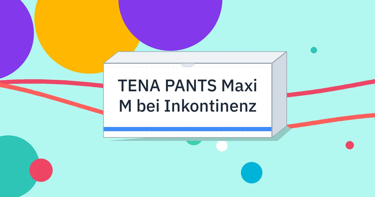 Symbolbild: Packung mit der Aufschrift TENA PANTS Maxi M bei Inkontinenz (PZN 15822179) – Verfügbarkeit und Bezug in Apotheken in Frankfurt am Main