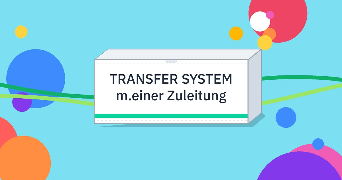 Symbolbild: Packung mit der Aufschrift TRANSFER SYSTEM m.einer Zuleitung (PZN 06881059) – Verfügbarkeit und Bezug in Apotheken in Frankfurt am Main