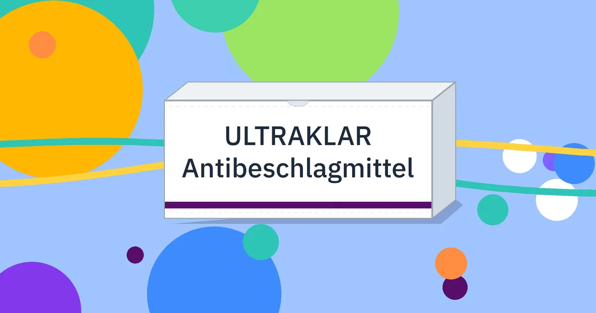 Symbolbild: Packung mit der Aufschrift ULTRAKLAR Antibeschlagmittel (PZN 11305553) – Verfügbarkeit und Bezug in Apotheken in Frankfurt am Main