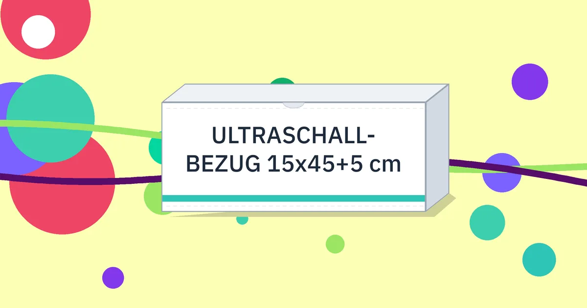 Symbolbild: Packung mit der Aufschrift ULTRASCHALL-BEZUG 15x45+5 cm (PZN 07598495) – Verfügbarkeit und Bezug in Apotheken in Frankfurt am Main