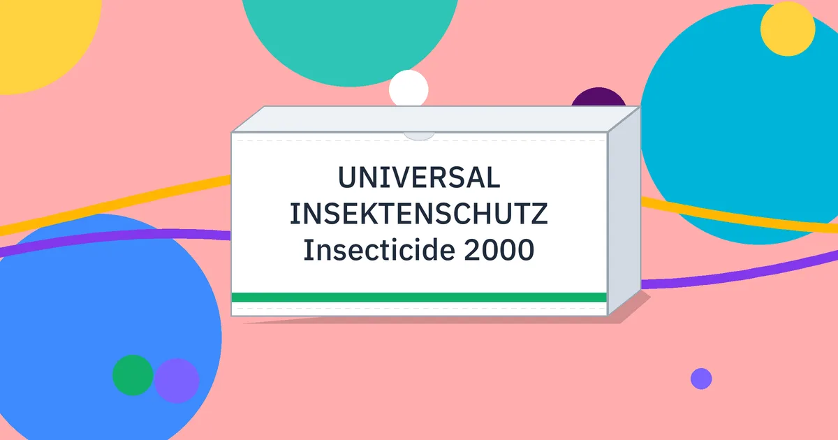 Symbolbild: Packung mit der Aufschrift UNIVERSAL INSEKTENSCHUTZ Insecticide 2000 (PZN 10332275) – Verfügbarkeit und Bezug in Apotheken in Frankfurt am Main