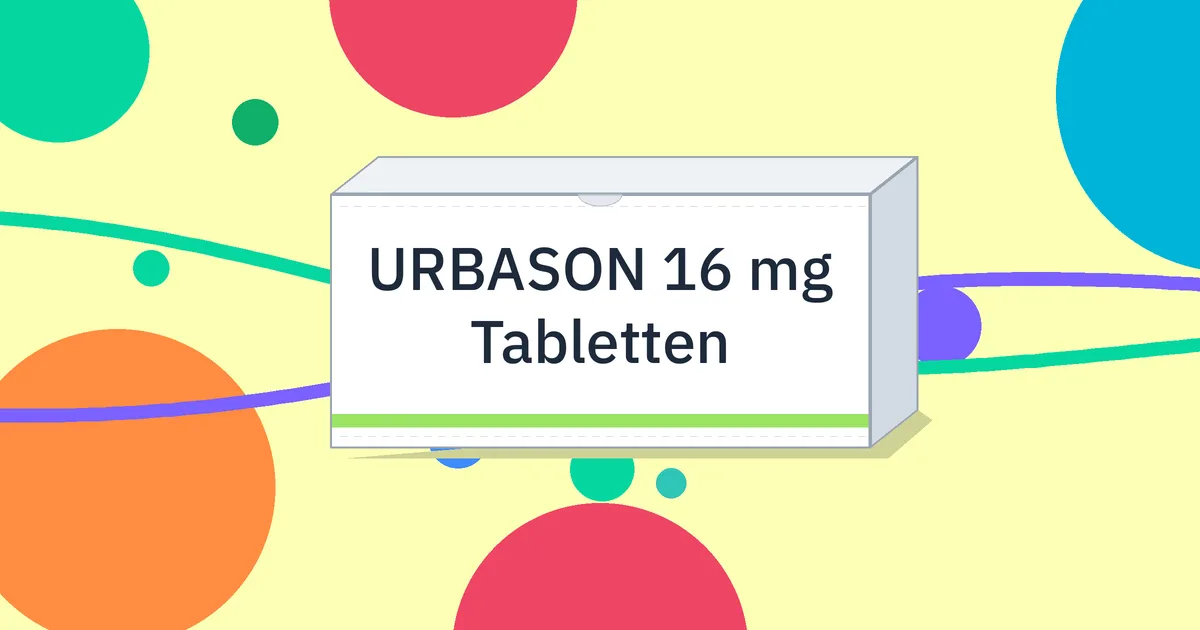Symbolbild: Packung mit der Aufschrift URBASON 16 mg Tabletten (PZN 02511414) – Verfügbarkeit und Bezug in Apotheken in Frankfurt am Main