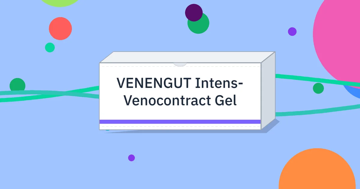 Symbolbild: Packung mit der Aufschrift VENENGUT Intens-Venocontract Gel (PZN 18821619) – Verfügbarkeit und Bezug in Apotheken in Frankfurt am Main