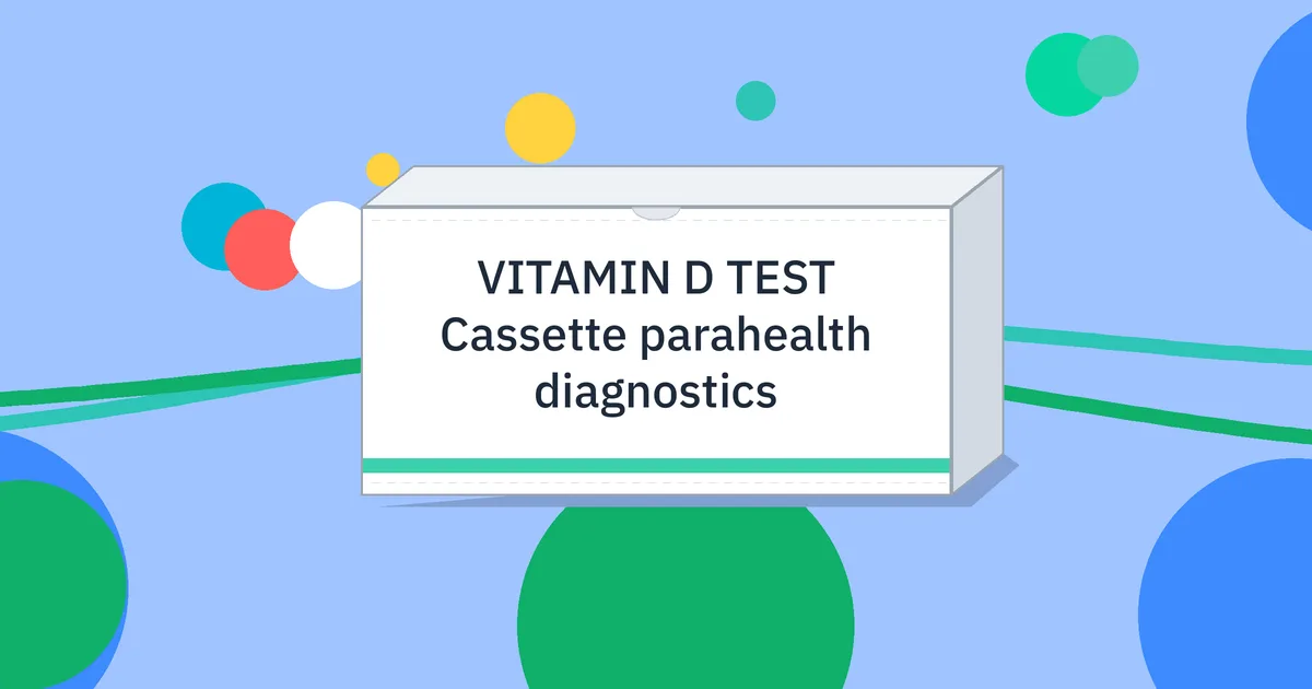 Symbolbild: Packung mit der Aufschrift VITAMIN D TEST Cassette parahealth diagnostics (PZN 19230889) – Verfügbarkeit und Bezug in Apotheken in Frankfurt am Main