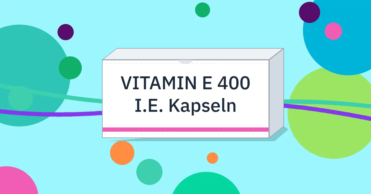 Symbolbild: Packung mit der Aufschrift VITAMIN E 400 I.E. Kapseln (PZN 18182869) – Verfügbarkeit und Bezug in Apotheken in Frankfurt am Main