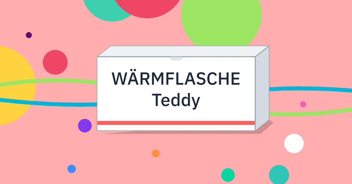 Symbolbild: Packung mit der Aufschrift WÄRMFLASCHE Teddy (PZN 06943978) – Verfügbarkeit und Bezug in Apotheken in Frankfurt am Main