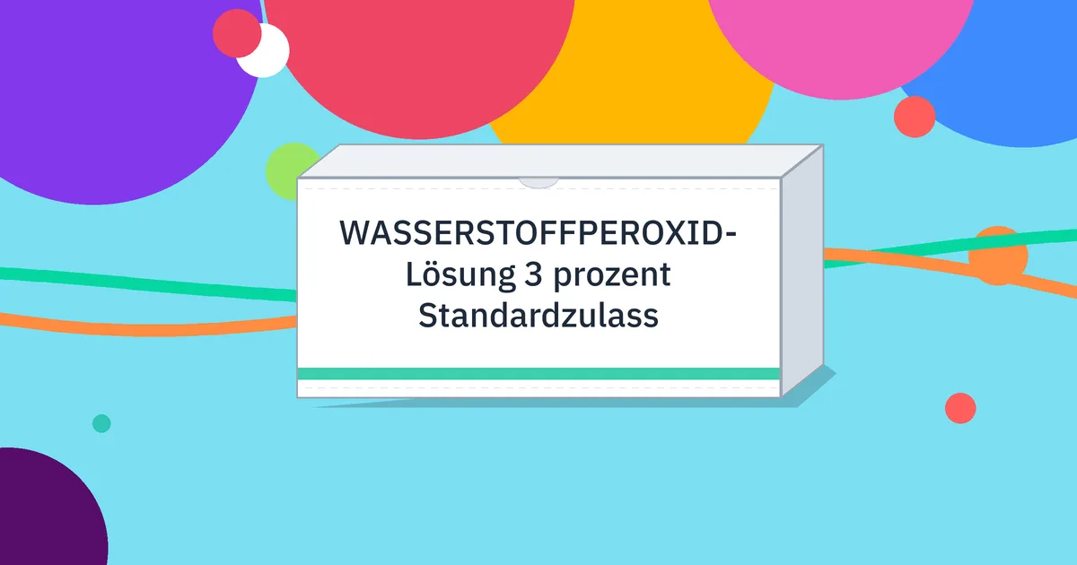 Symbolbild: Packung mit der Aufschrift WASSERSTOFFPEROXID-Lösung 3 prozent Standardzulass (PZN 07474333) – Verfügbarkeit und Bezug in Apotheken in Frankfurt am Main