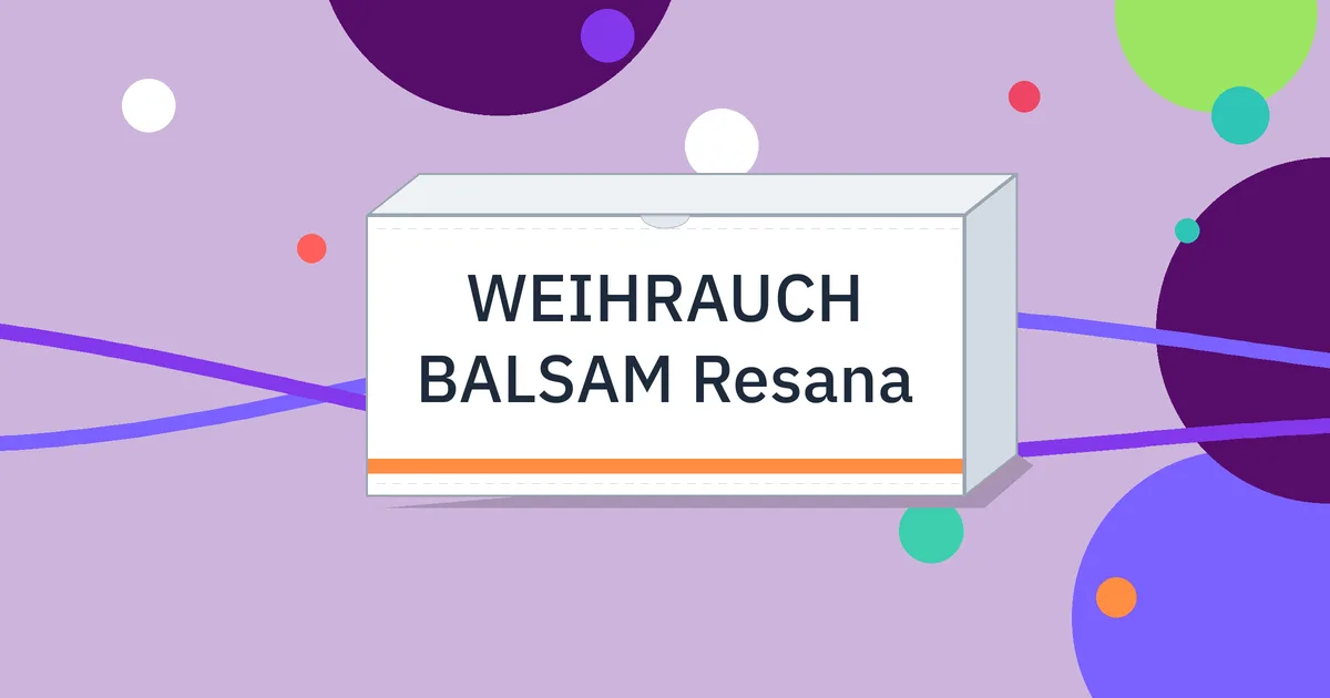 Symbolbild: Packung mit der Aufschrift WEIHRAUCH BALSAM Resana (PZN 01641623) – Verfügbarkeit und Bezug in Apotheken in Frankfurt am Main