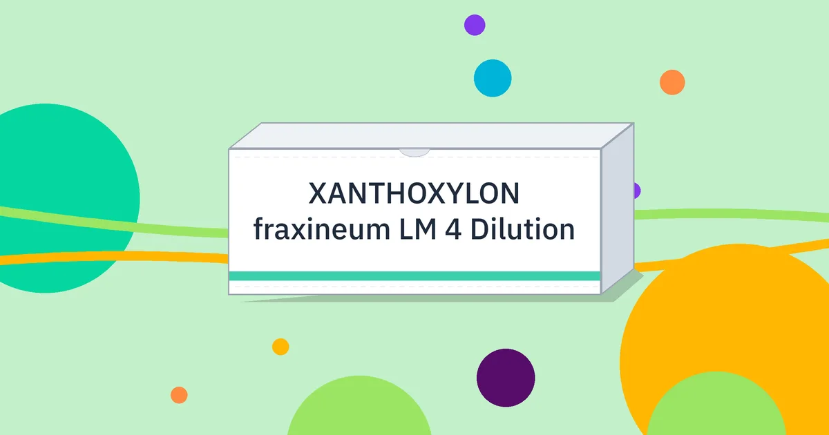 Symbolbild: Packung mit der Aufschrift XANTHOXYLON fraxineum LM 4 Dilution (PZN 13784285) – Verfügbarkeit und Bezug in Apotheken in Frankfurt am Main