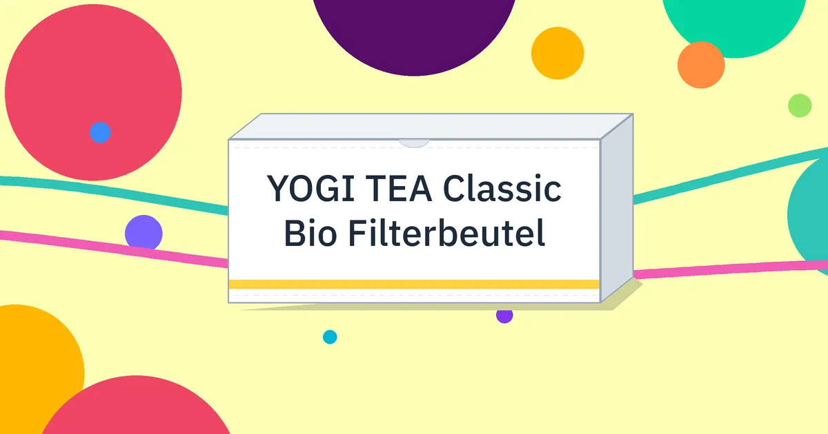 Symbolbild: Packung mit der Aufschrift YOGI TEA Classic Bio Filterbeutel (PZN 09687441) – Verfügbarkeit und Bezug in Apotheken in Frankfurt am Main