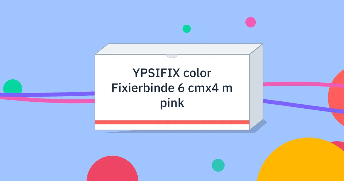 Symbolbild: Packung mit der Aufschrift YPSIFIX color Fixierbinde 6 cmx4 m pink (PZN 06187560) – Verfügbarkeit und Bezug in Apotheken in Frankfurt am Main