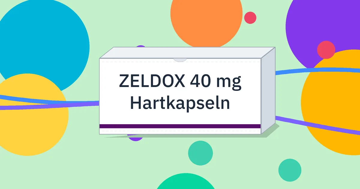 Symbolbild: Packung mit der Aufschrift ZELDOX 40 mg Hartkapseln (PZN 04193496) – Verfügbarkeit und Bezug in Apotheken in Frankfurt am Main