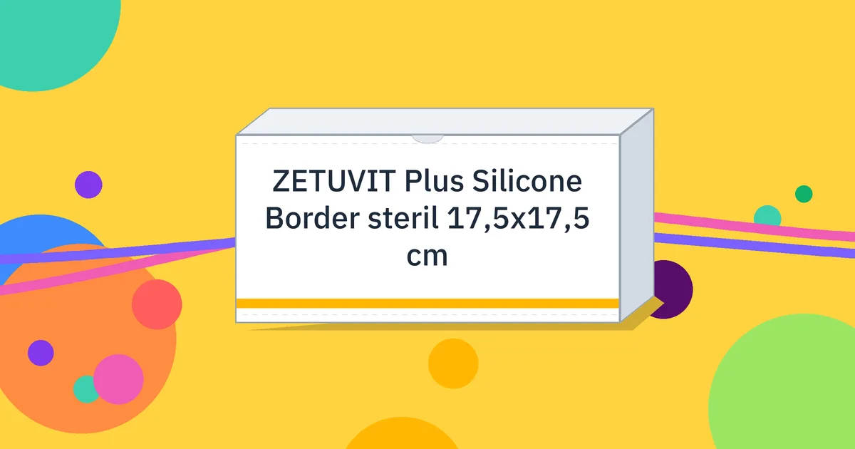 Symbolbild: Packung mit der Aufschrift ZETUVIT Plus Silicone Border steril 17,5x17,5 cm (PZN 20120427) – Verfügbarkeit und Bezug in Apotheken in Frankfurt am Main