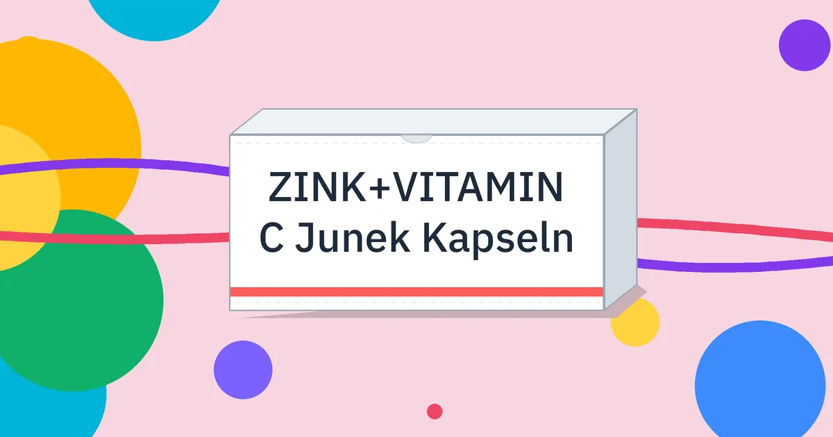 Symbolbild: Packung mit der Aufschrift ZINK+VITAMIN C Junek Kapseln (PZN 10053517) – Verfügbarkeit und Bezug in Apotheken in Frankfurt am Main