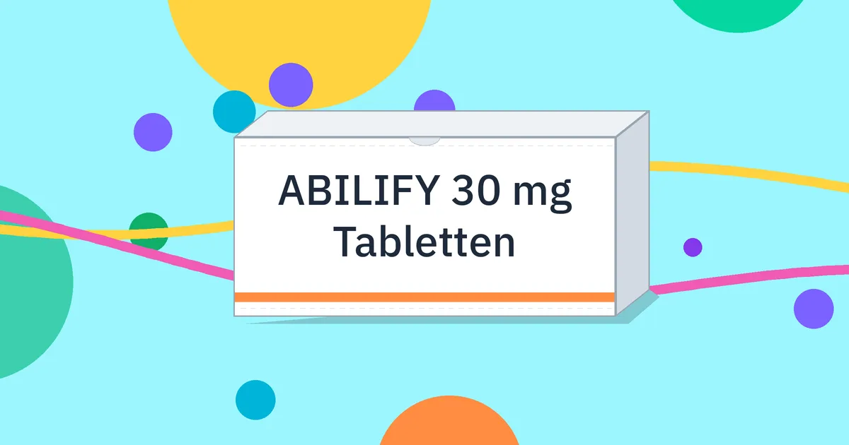 Symbolbild: Packung mit der Aufschrift ABILIFY 30 mg Tabletten (PZN 04705588) – Verfügbarkeit und Bezug in Apotheken in Frankfurt am Main