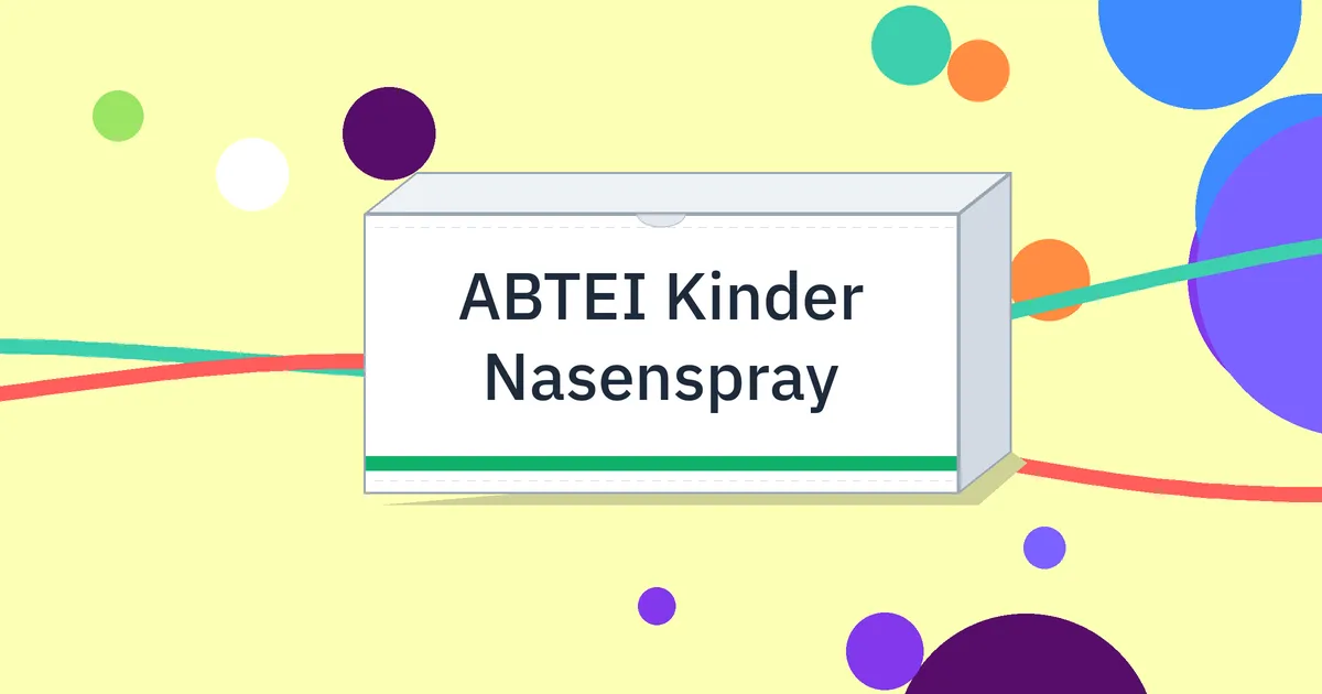 Symbolbild: Packung mit der Aufschrift ABTEI Kinder Nasenspray (PZN 17955476) – Verfügbarkeit und Bezug in Apotheken in Frankfurt am Main